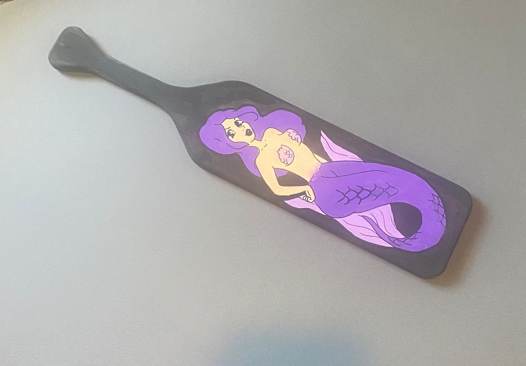 15 Hand Painted Purple Mermaid Pinup Paddle - Etsy