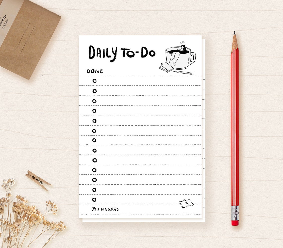 To Do List, Printable to Do List, Coffee Break & Book, Notes, Daily ...