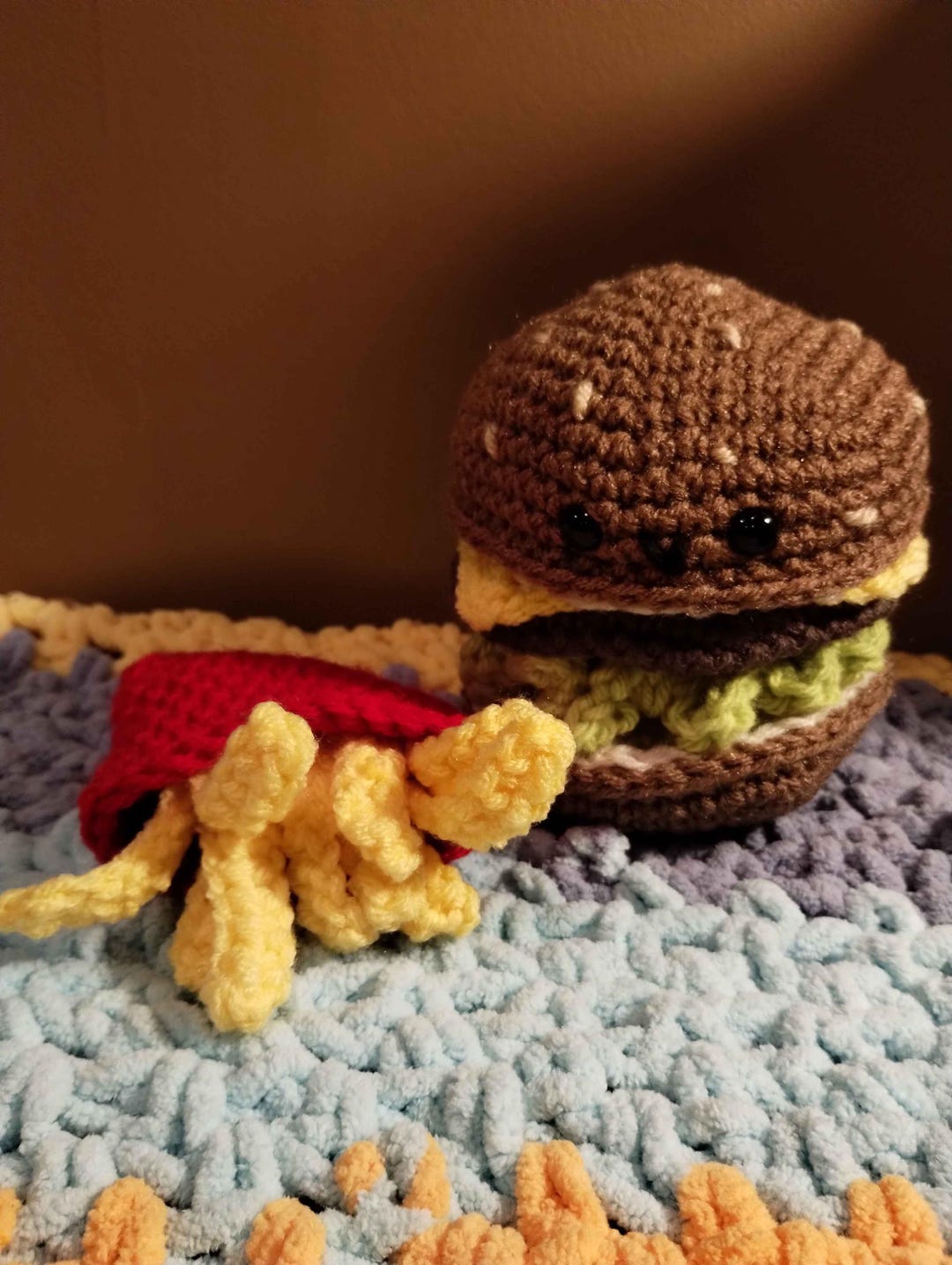 Crochet Cheeseburger and Fries - Etsy
