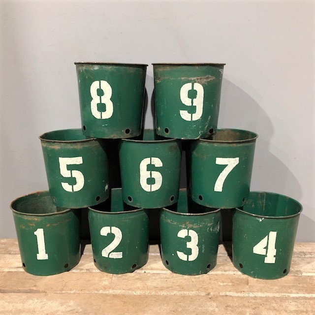 Numbered Vintage Garden Flower Pots - Etsy UK