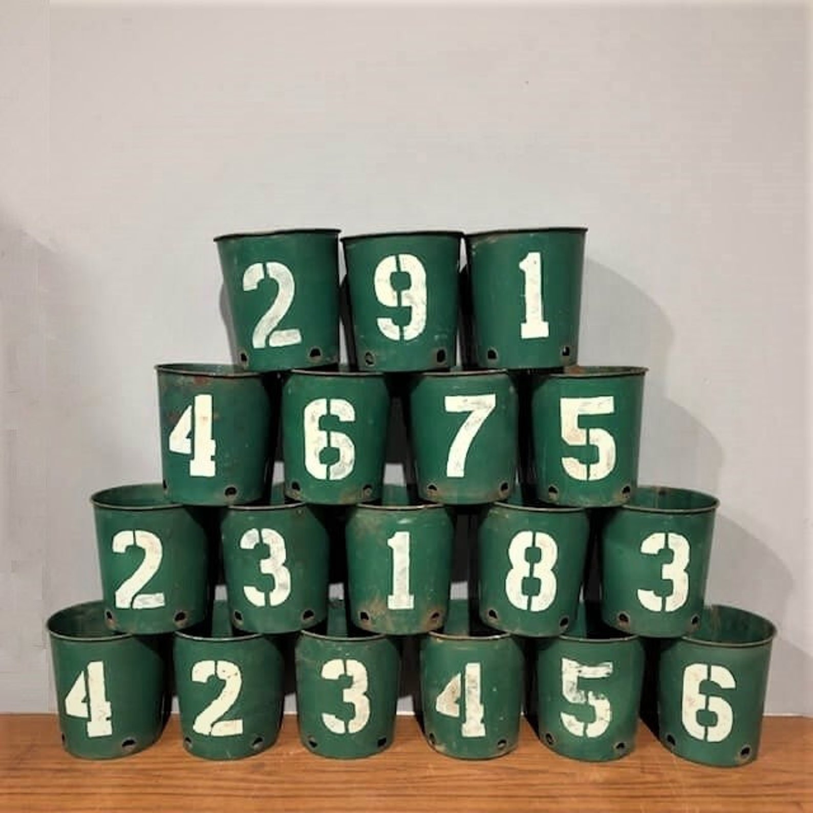 Numbered Vintage Garden Flower Pots - Etsy UK
