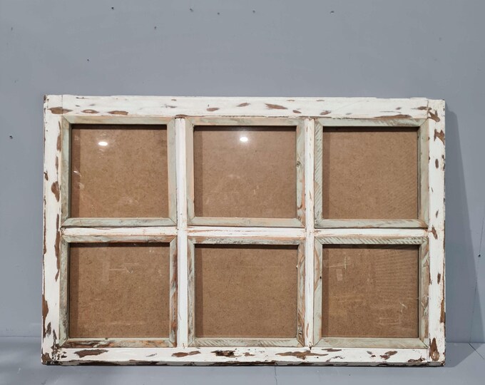 Large Rustic Wooden Multiple Picture Frame White - Etsy