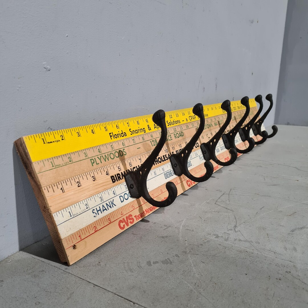 Ruler Coat Hook Rack - Etsy