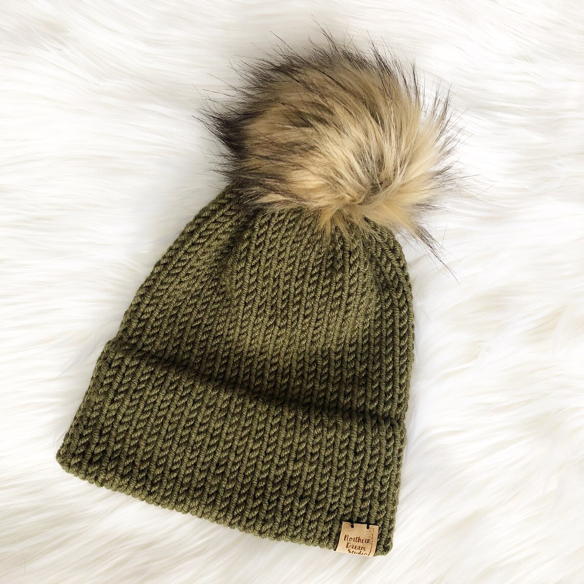 KNITTING PATTERN // Cabin Life Beanie // Double Brim Hat - Etsy