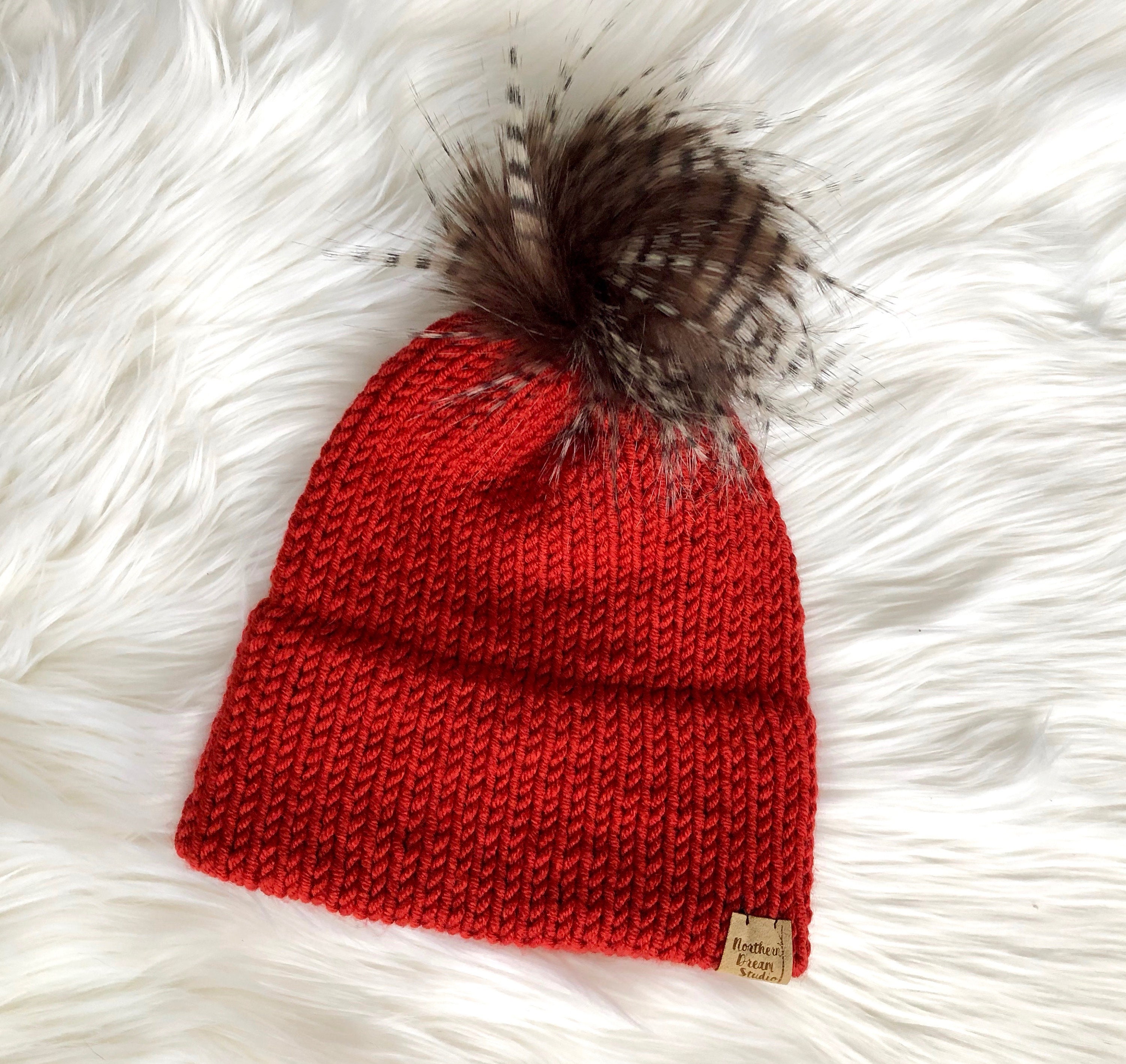 KNITTING PATTERN // Cabin Life Beanie // Double Brim Hat - Etsy
