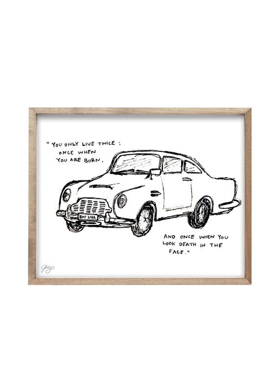 James Bond Line Drawing | Etsy