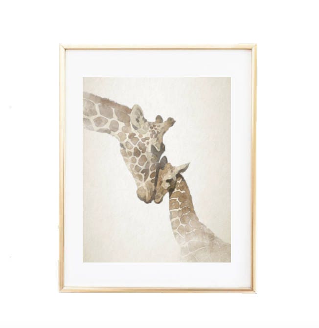 Giraffe Print / Baby Animal Print/ Giraffe Nursery/ Safari Nursery ...