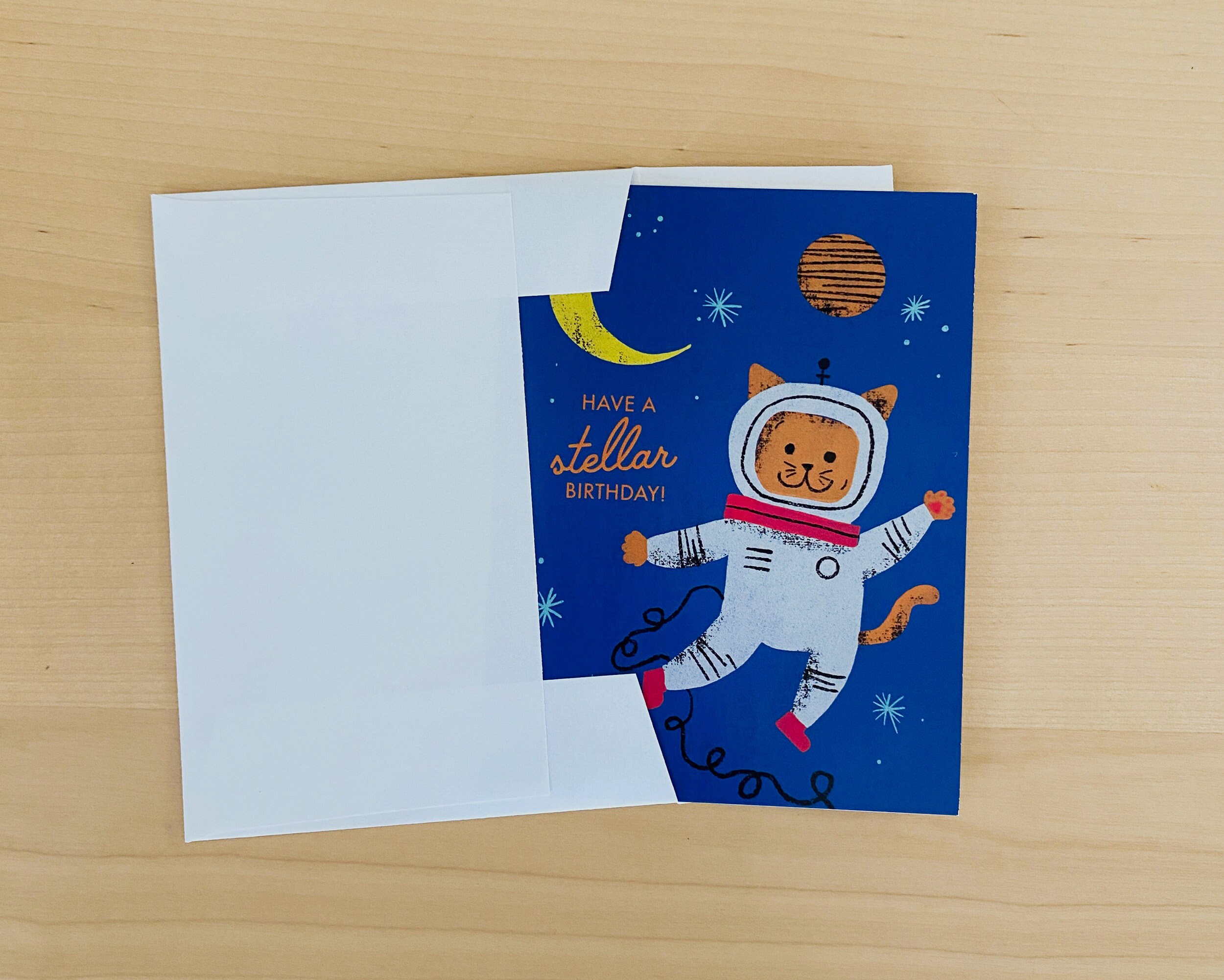 Astronaut Cat Birthday Card: Stellar Space Theme for Kids - Etsy