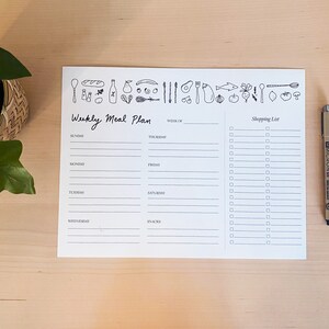 Weekly Meal Plan Printable PDF Letter Size 8.5x11 Digital Download With ...