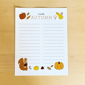 Autumn to Do List Printable Fall Bucket List Planning Letter Size 8 ...