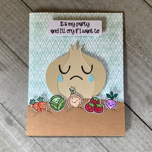 Handmade CRYING ONION Birthday Greeting Card - Etsy