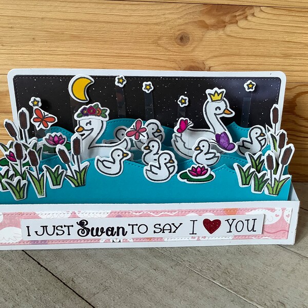 Swimming Pop up Card - Etsy