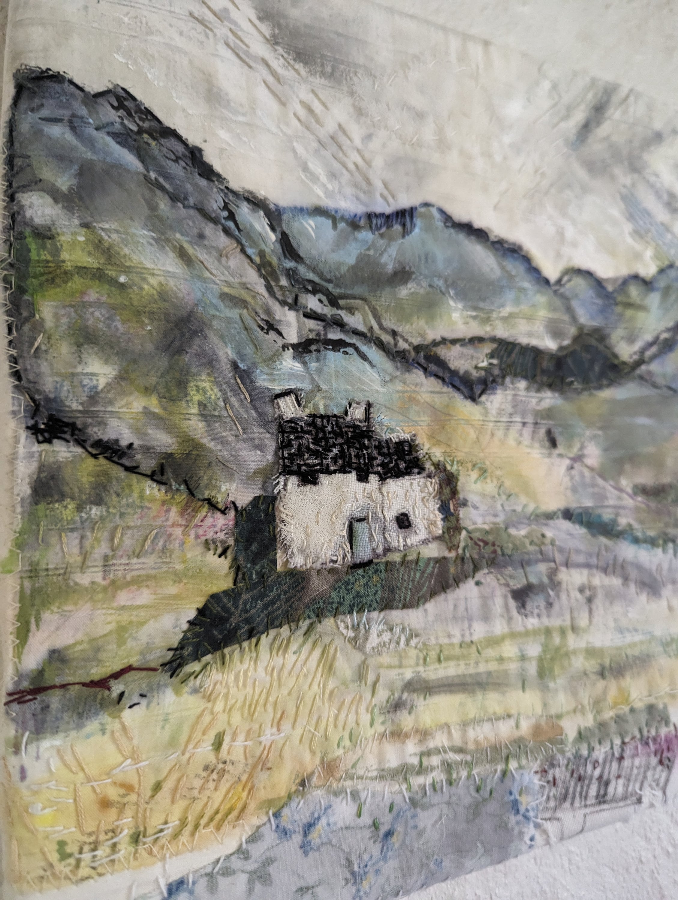 Welsh Textile Art Landscape Welsh Cottage Art Welsh Landscape Snowdonia ...