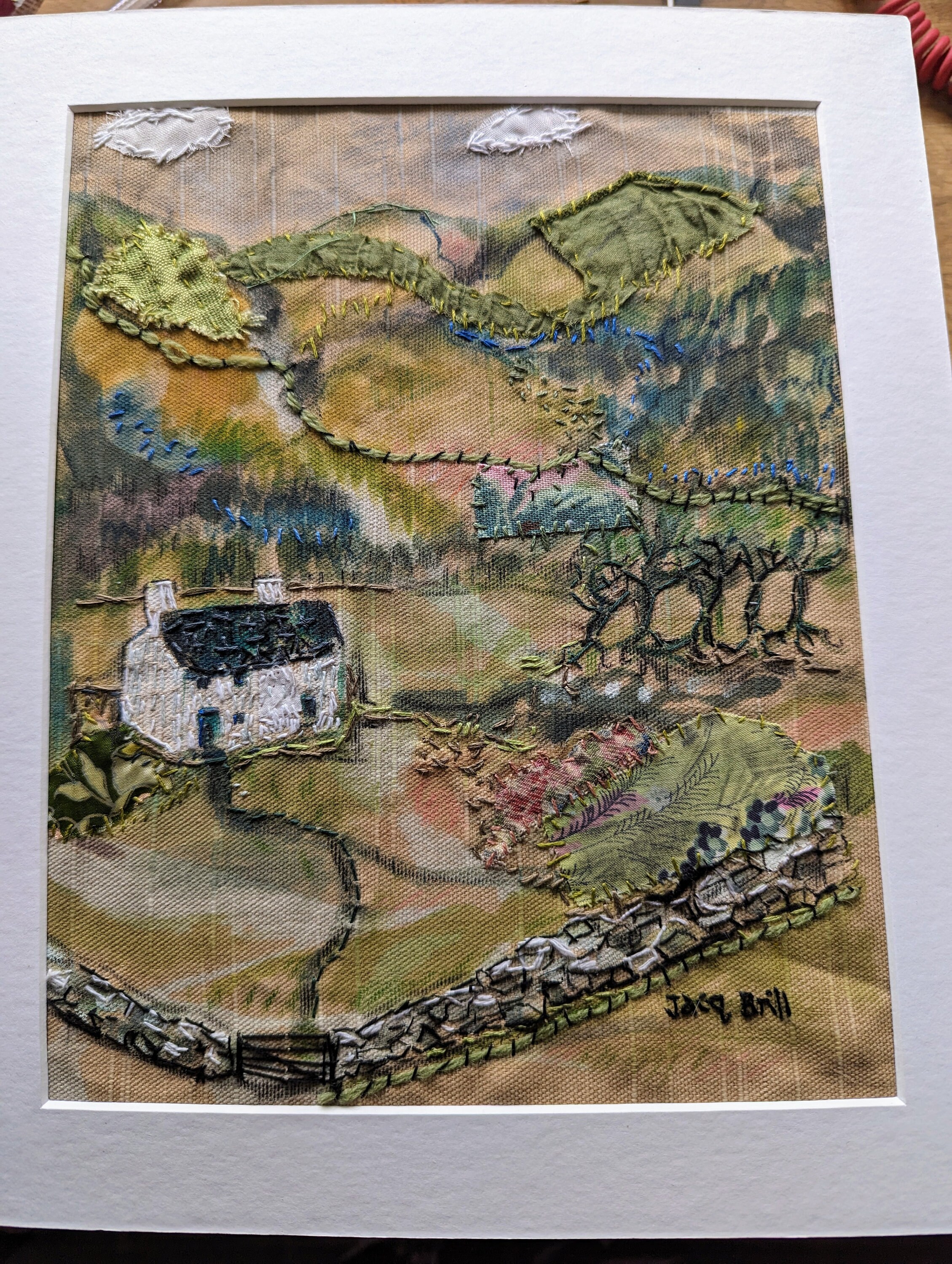 Welsh Textile Art Landscape Welsh Cottage Art Welsh Landscape - Etsy