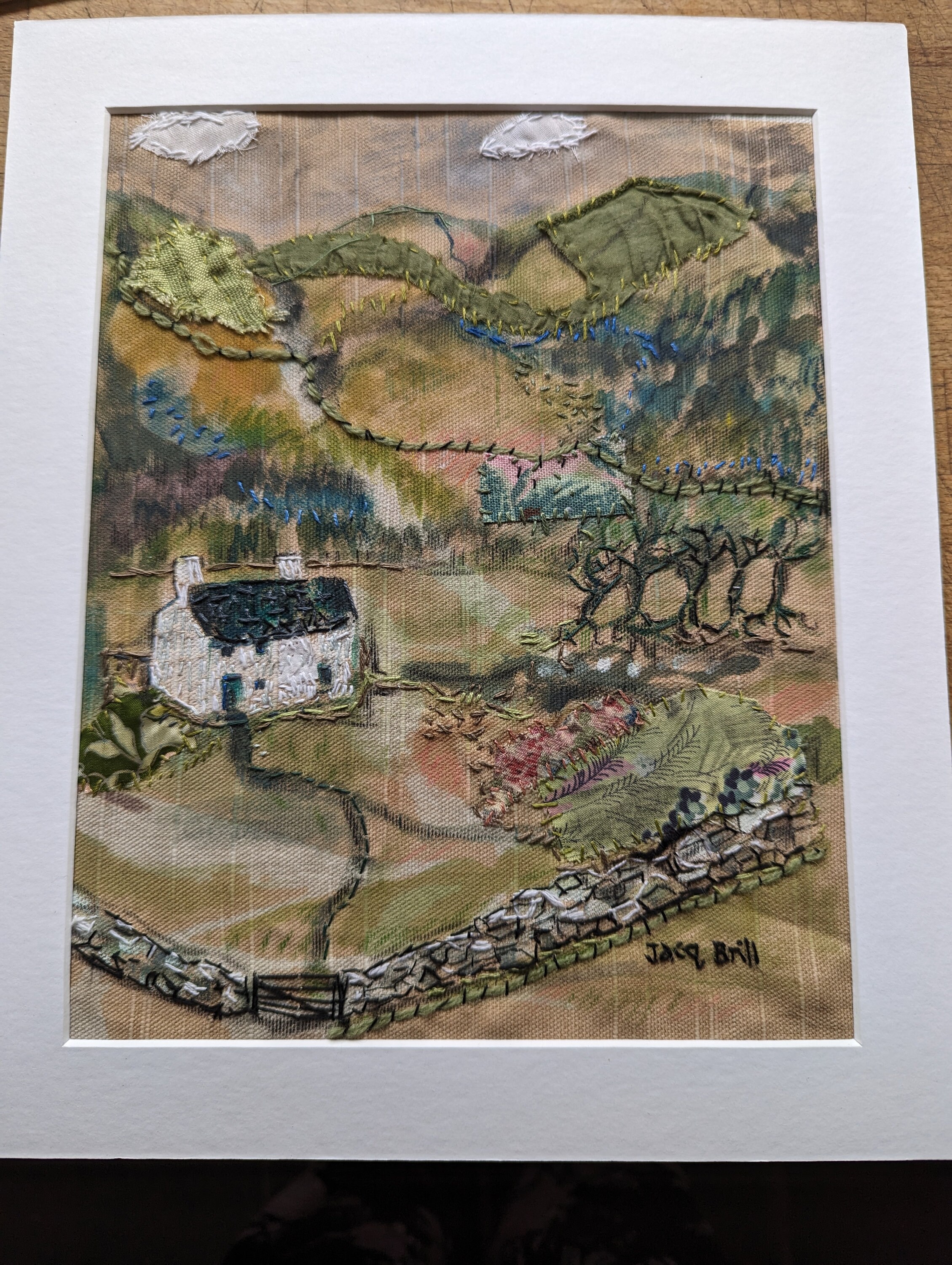 Welsh Textile Art Landscape Welsh Cottage Art Welsh Landscape - Etsy