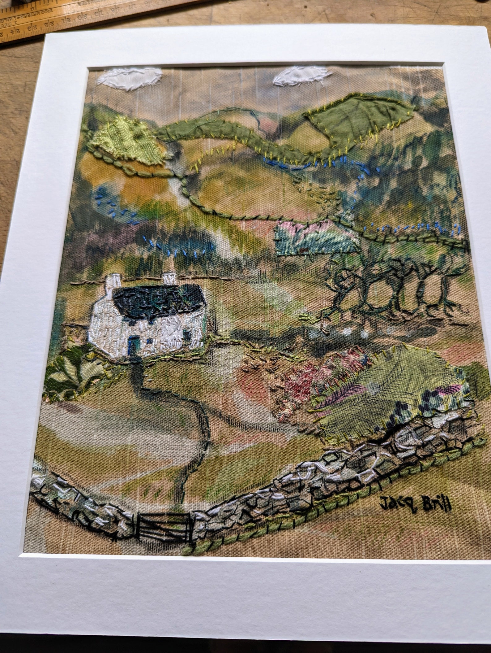 Welsh Textile Art Landscape Welsh Cottage Art Welsh Landscape - Etsy