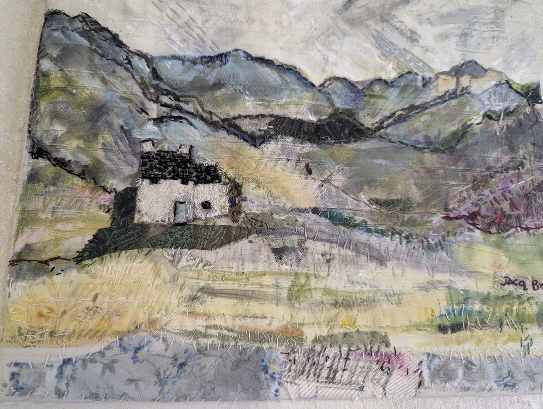 Welsh Textile Art Landscape Welsh Cottage Art Welsh Landscape Snowdonia ...