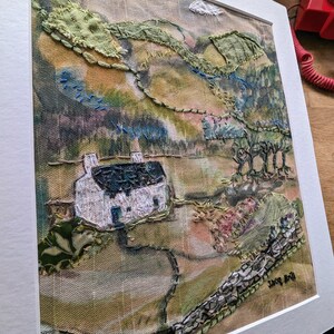 Welsh Textile Art Landscape Welsh Cottage Art Welsh Landscape Art Made ...