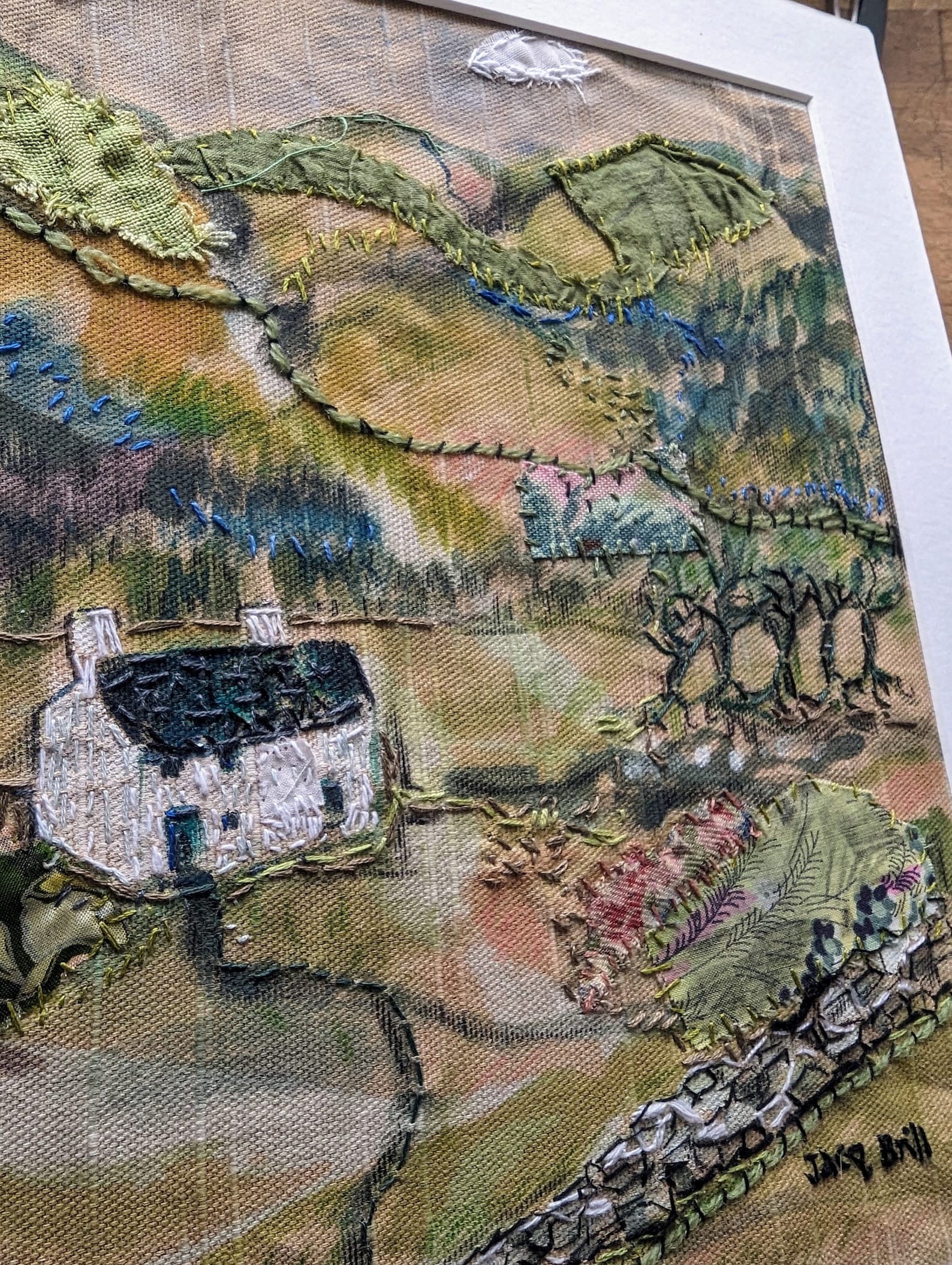 Welsh Textile Art Landscape Welsh Cottage Art Welsh Landscape - Etsy