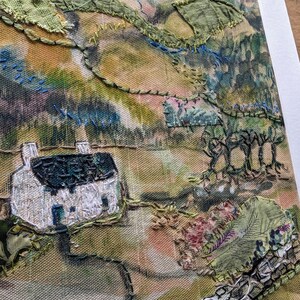 Welsh Textile Art Landscape Welsh Cottage Art Welsh Landscape Art Made ...