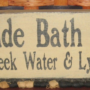Primitive Ye Olde Bath House Sign | Etsy