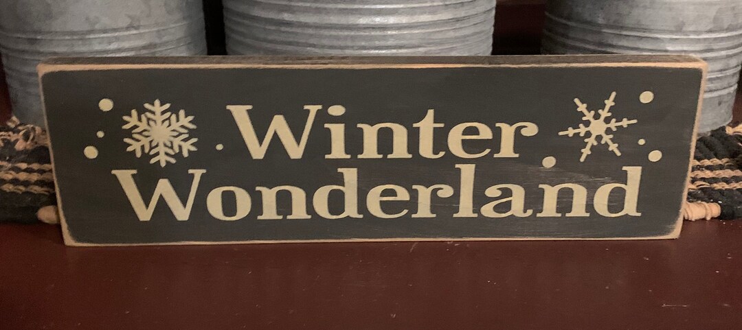 Primitive Winter Wonderland Sign Winter - Etsy