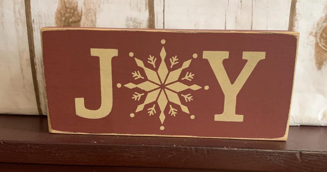 Primitive Joy 8" Shelf Sign - Etsy
