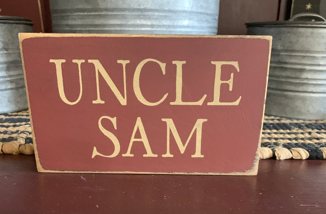 Primitive Country Uncle Sam 6” Americana Shelf Sign - Etsy