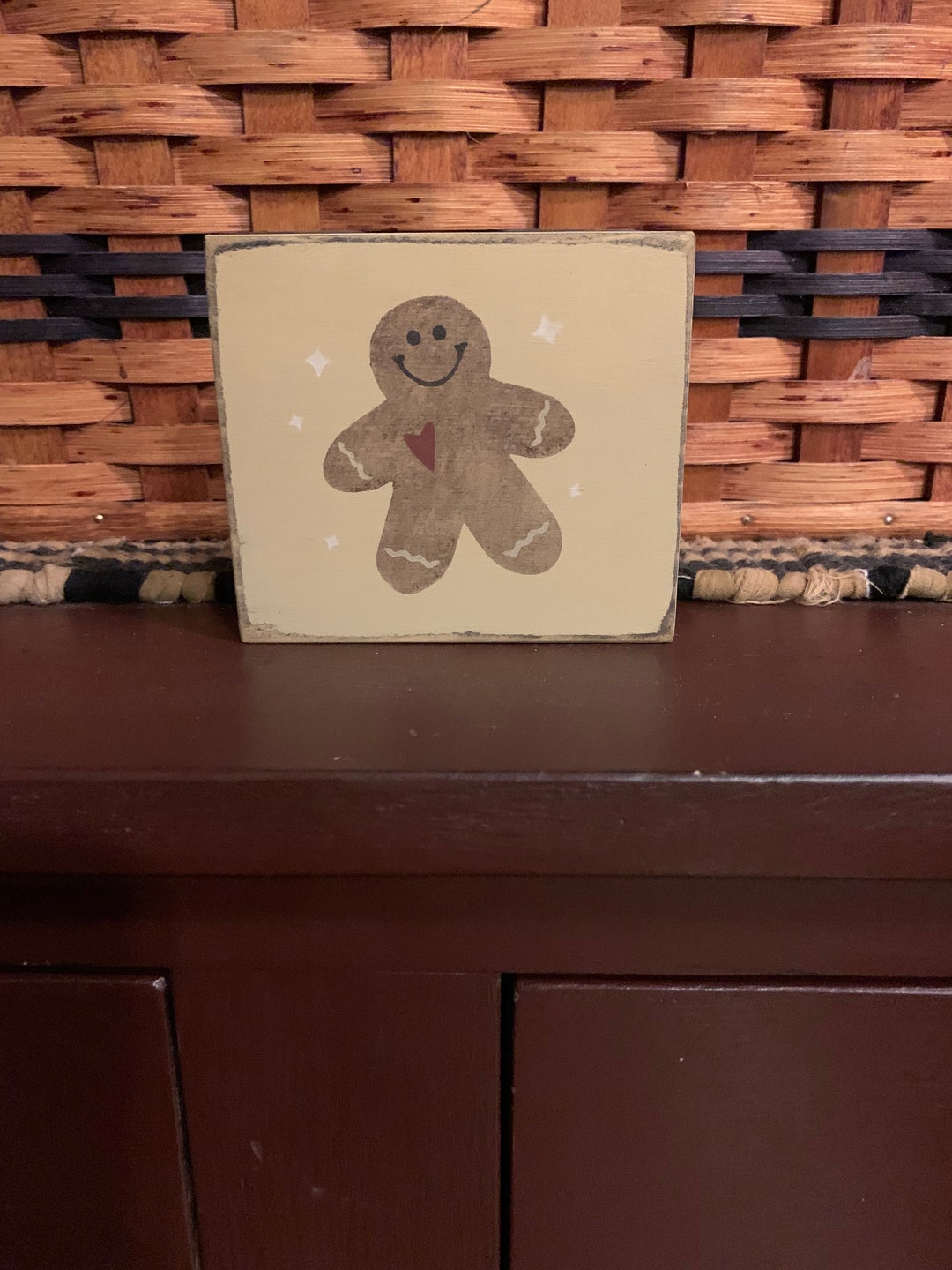 Primitive Country Gingerbread Shelf Sign - Etsy