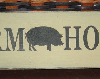 Primitive Country Farm House Sign With Rooster | Etsy