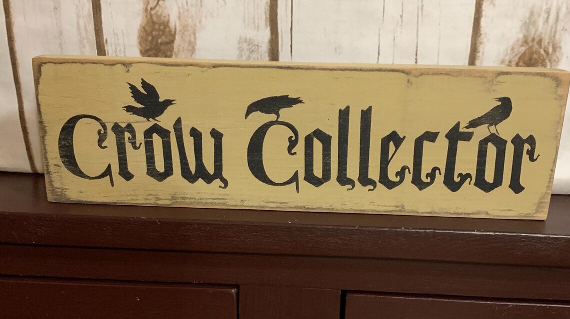 Primitive Country Crow Collector 12" Sign - Etsy