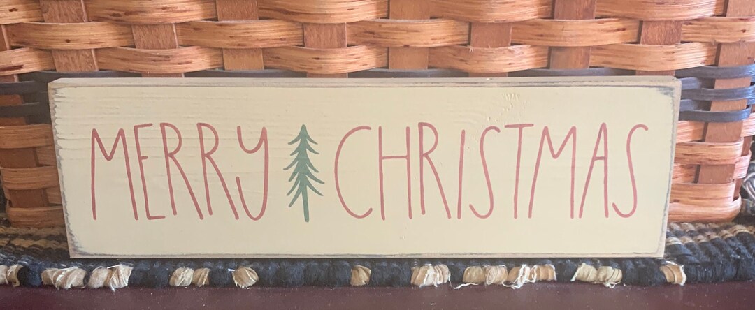 Primitive Country Merry Christmas 12" Sign - Etsy