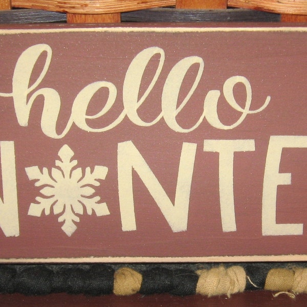 Hello Winter Sign - Etsy