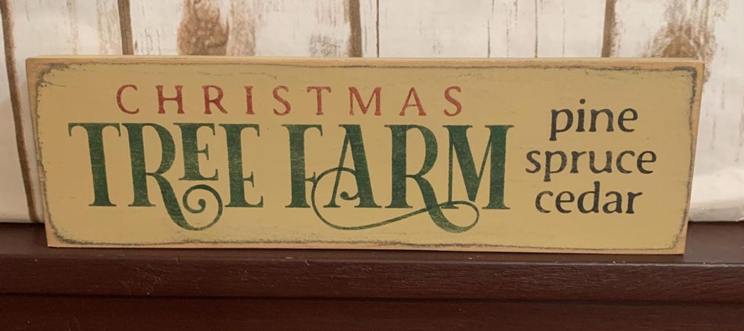 Primitive Country Christmas Tree Farm 12” Sign-christmas - Etsy