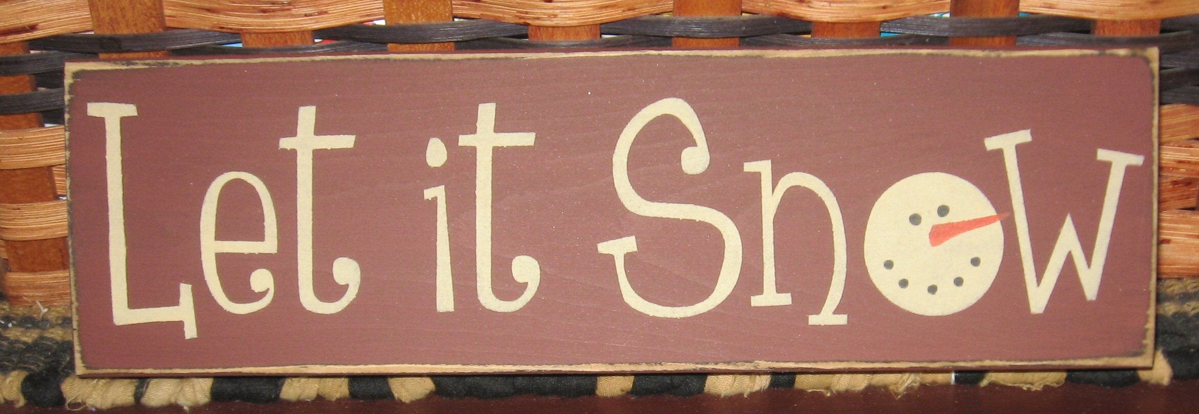 Primitive Country Let It Snow 12" Sign~winter - Etsy