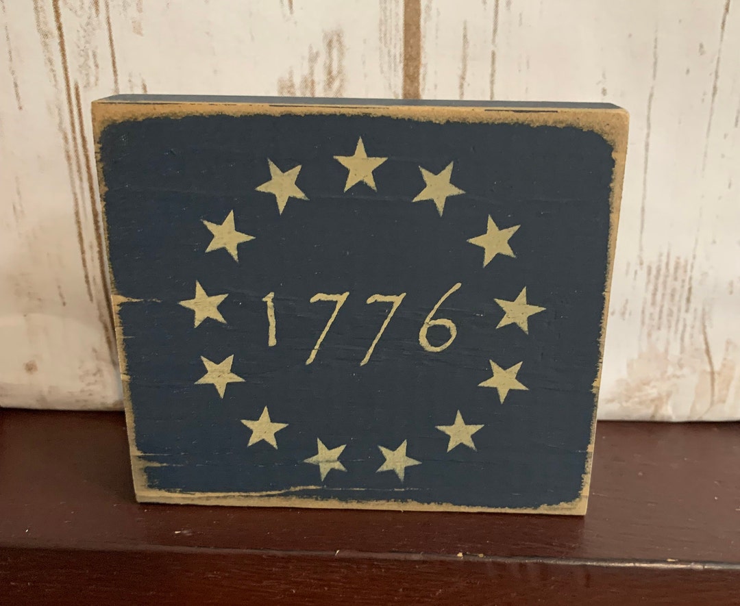 Primitive Country America 1776 4” Shelf Sign - Etsy