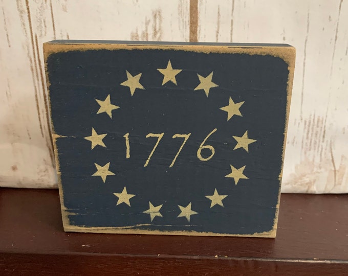 Primitive Country America 1776 4” Shelf Sign - Etsy
