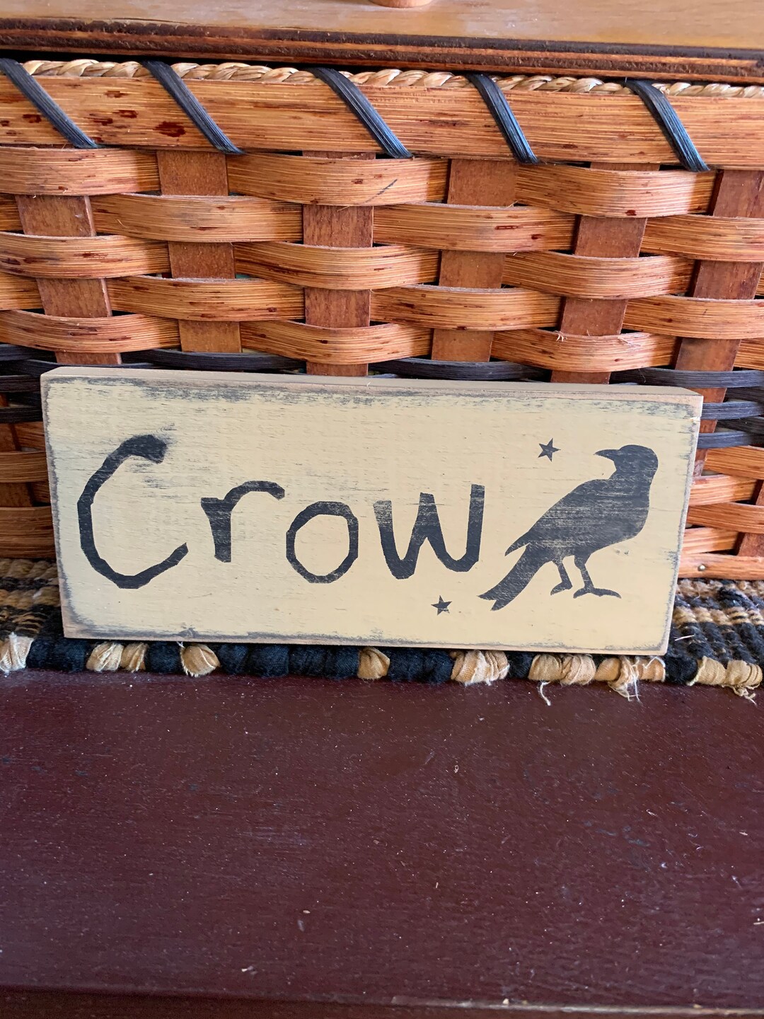 Primitive Country Crow 8" Sign - Etsy