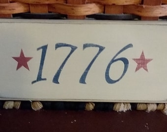 Betsy Ross Wood Flag, Patriotic Decor, Primitive 1776 Sign, Rustic Tag ...