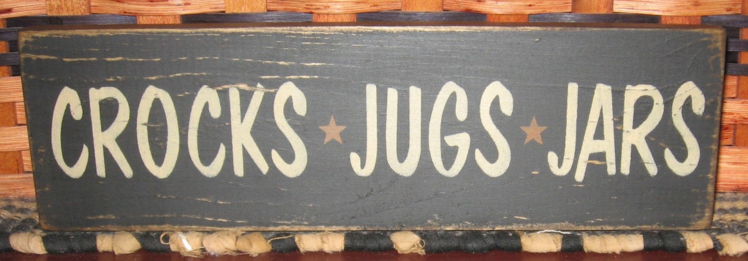 Primitive Crocks~ Jugs~jars Sign - Etsy