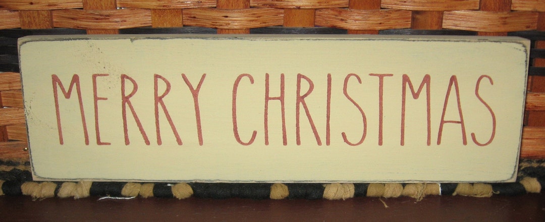 Primitive Country Merry Christmas Sign - Etsy