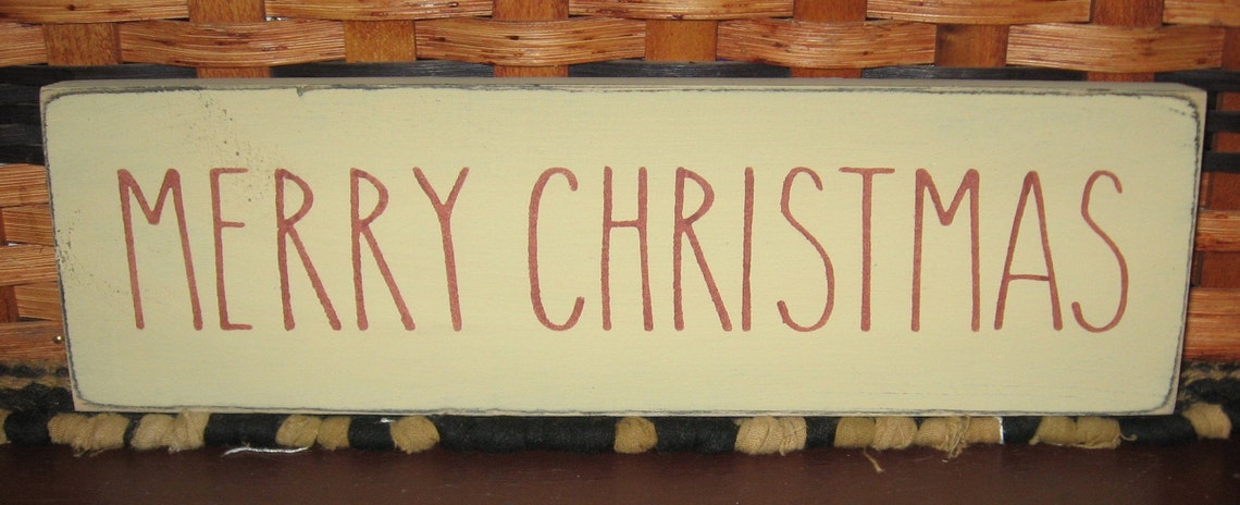 Primitive Country Merry Christmas Sign - Etsy