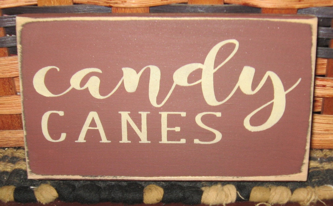 Primitive Country Candy Canes 6" Shelf Sign - Etsy