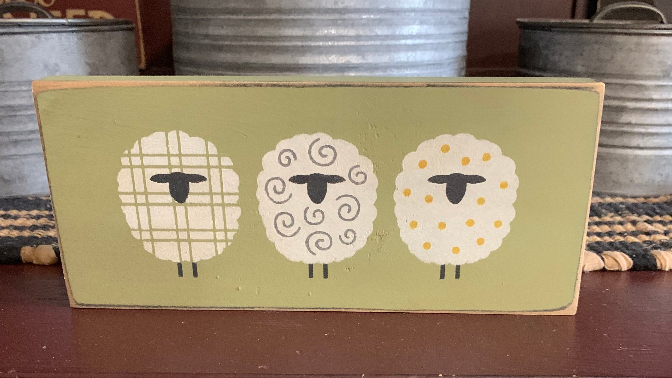 Primitive Country Sheep 8” Shelf Sign - Etsy