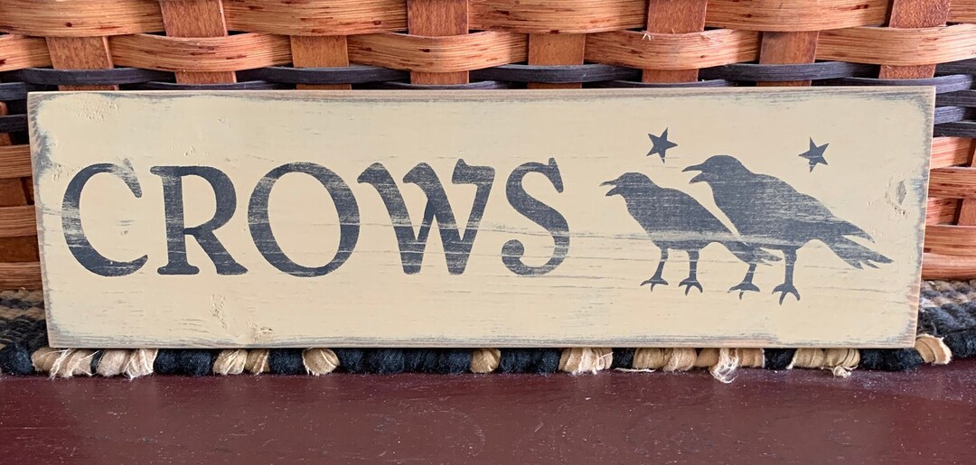 Primitive Crows 12” Sign - Etsy