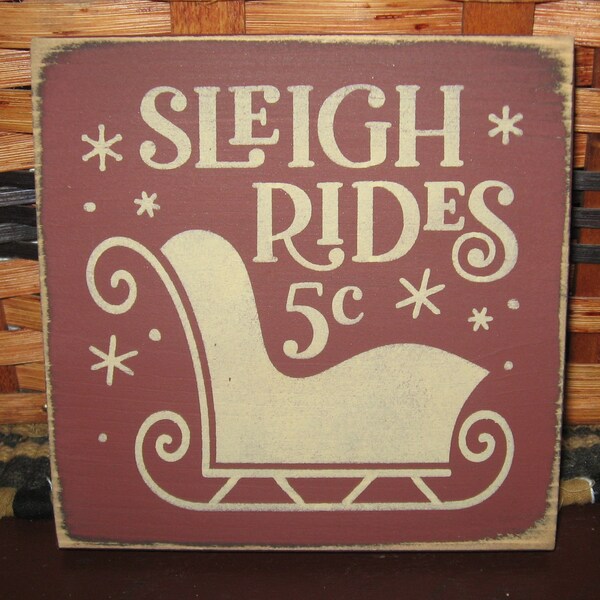 Sleigh Ride Sign - Etsy