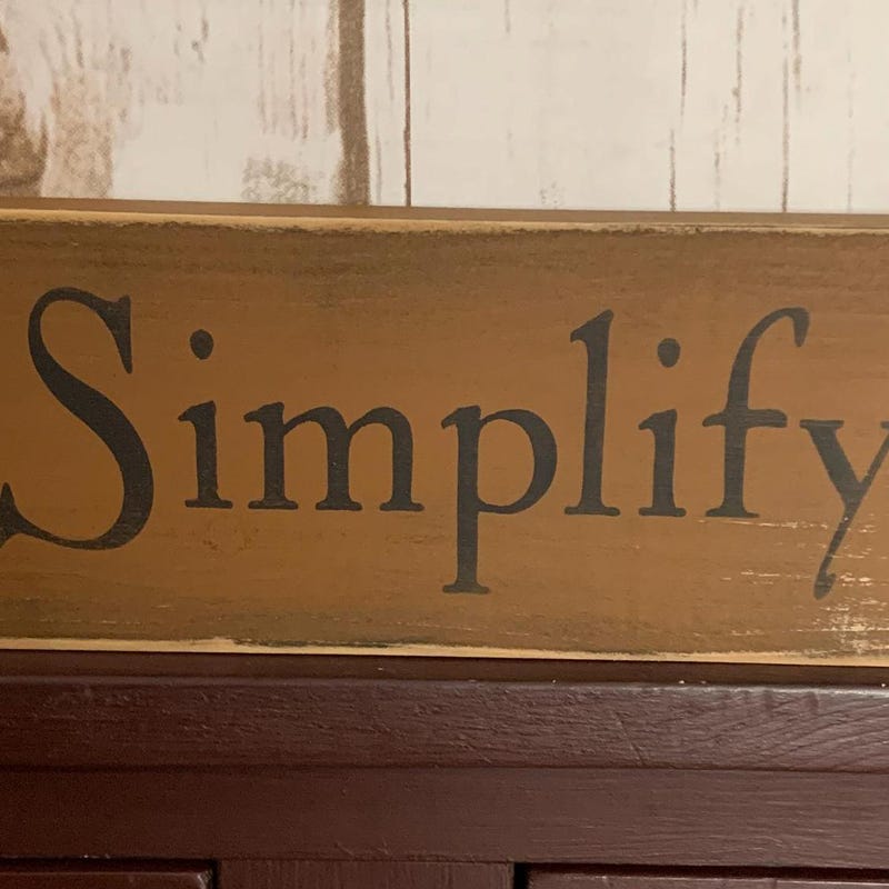 Simplify Sign - Etsy