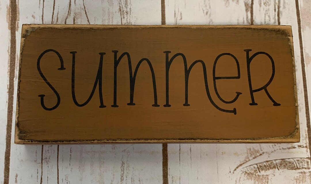 Primitive Country Summer 8” Shelf Sign - Etsy