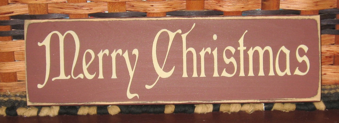 Primitive Country Merry Christmas 12" Sign - Etsy