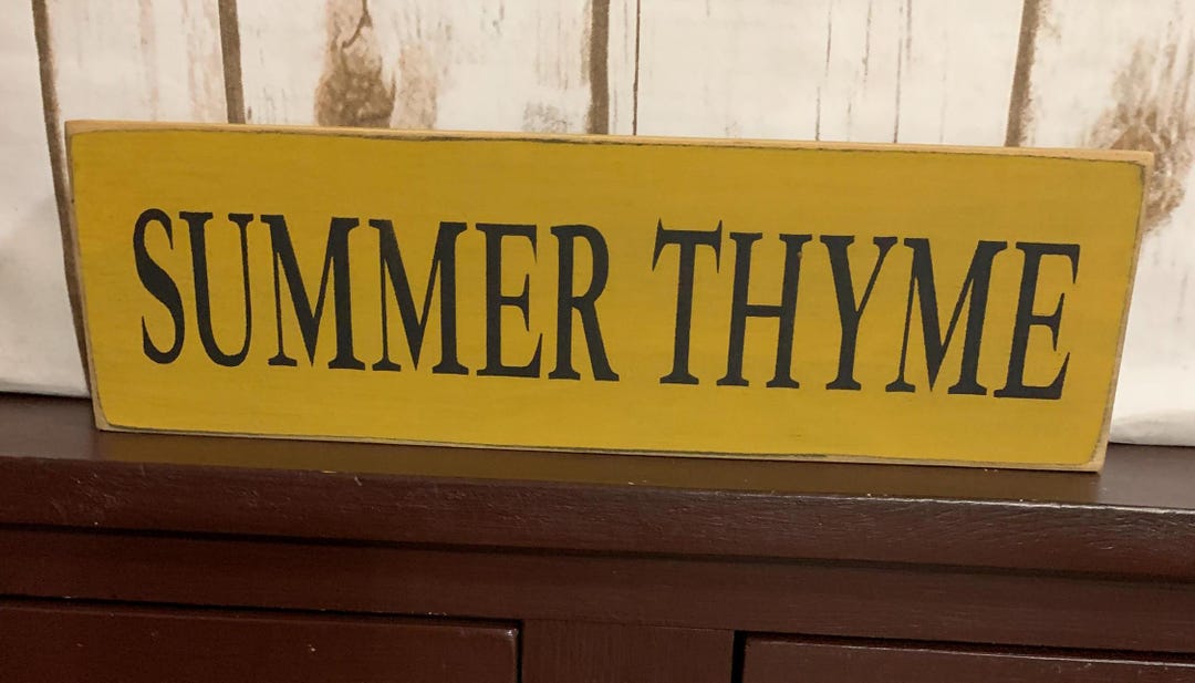 Primitive Country Summer Thyme 12” Sign - Etsy